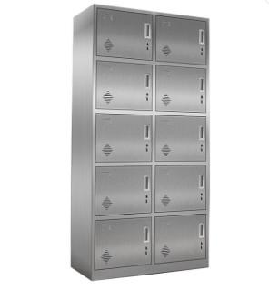 China 10 Door Stainless Steel Medicine Display Cabinet H1800xW900xD500mm for Hospital Office Changing Room for sale