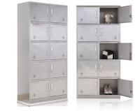 China 10 Door Stainless Steel Medicine Display Cabinet H1800xW900xD500mm for Hospital Office Changing Room for sale