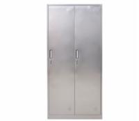 China Double Door Stainless Steel Medicine Display Cabinet H1800xW900xD500mm Rust Proof for sale