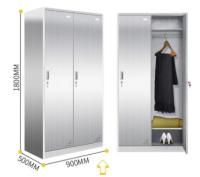 China Double Door Stainless Steel Medicine Display Cabinet H1800xW900xD500mm Rust Proof for sale