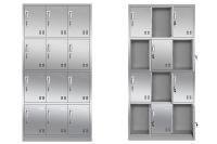 China 12 Door Stainless Steel Medicine Display Cabinet H1800xW900xD350mm Electrostatic Powder Coating for sale
