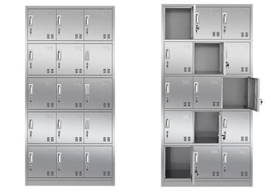 China 15 Door Anti Dust Tall Medicine Display Cabinet Steel Storage Chest H1800mm for Bedroom Office for sale