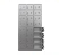 China 24 Door Stainless Steel Medicine Display Cabinet H1800xW900xD350mm for School Household for sale