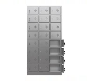 China 24 Door Stainless Steel Medicine Display Cabinet H1800xW900xD350mm for School Household for sale
