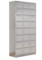 China 24 Door Stainless Steel Medicine Display Cabinet H1800xW900xD350mm for School Household for sale