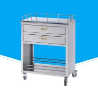 China 304 Stainless Steel Vet Nursing Trolley 600x480x750mm with 2 Drawers Hospital for sale