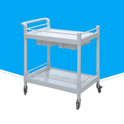 China White ABS Hospital Medicine Trolley Low Noise Delivery Trolley 540x365x830mm for sale