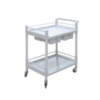 China White ABS Hospital Medicine Trolley Low Noise Delivery Trolley 540x365x830mm for sale