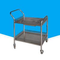China Stainless Steel Surgical Instrument Mayo Trolley 680x460mm 304 Grade Hospital Tray Cart for sale