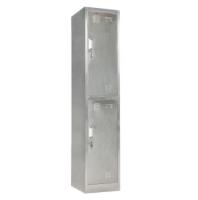 China Two Tier Stainless Steel Medicine Display Cabinet H1800mm 2 Door Office Furniture for sale