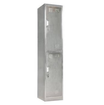 China Two Tier Stainless Steel Medicine Display Cabinet H1800mm 2 Door Office Furniture for sale