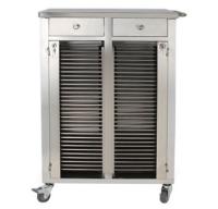 China Double Row Medical Record Cabinet Clip Cart 760x580x1000mm Metal Storage for sale