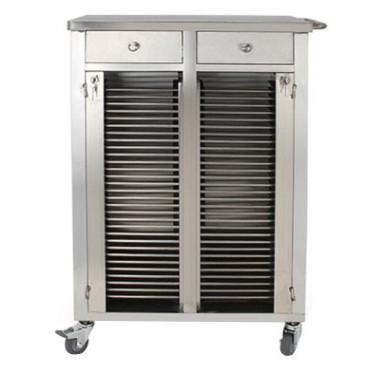 China Double Row Medical Record Cabinet Clip Cart 760x580x1000mm Metal Storage for sale