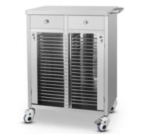 China Double Row Medical Record Cabinet Clip Cart 760x580x1000mm Metal Storage for sale
