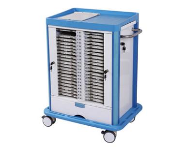 China Metal Hospital Chart Holder with Wheels 40 Lockable Divisions Storage Cabinet for sale