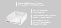 China White Steel Medical Record Cabinet Durable With Wheels Customized Color for sale