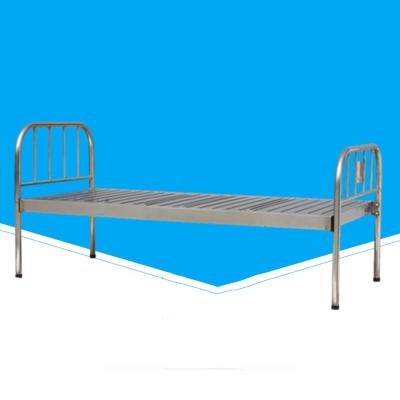 China Stainless Steel Hospital Patient Bed 2080x900x500mm 150kg Load Capacity for sale