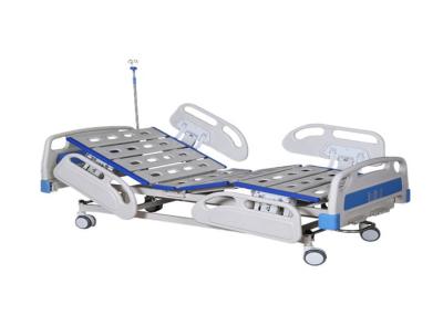 China Luxury Nursing Electric Hospital Bed 3 Cranks Guardrail Curved 2150x960mm 220kg Load for sale