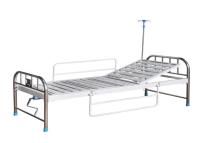 China Single Crank Manual Hospital Bed 2130x960mm with Aluminum Side Rails 220kg Load Capacity for sale