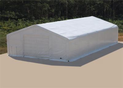 China Industrial Emergency Shelter Tent PVC PE Fabric Cover Disaster Relief 30x50ft Double Truss for sale