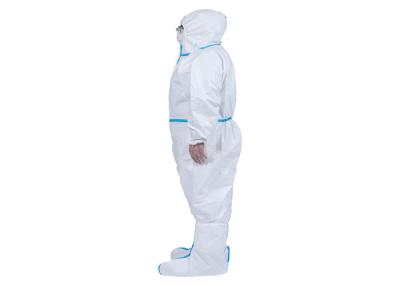 China Disposable Chemical Coverall Suit Antibacterial Protective Clothing 78G Breathable for sale