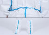 China Customized Size Disposable Protective Suit Water Resistant White Color for sale