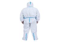 China Disposable Protective Suit 2 3 Layers Dust Resistant Breathable Full Body Coverall White 78G for sale