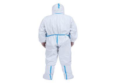 China Disposable Protective Suit 2 3 Layers Dust Resistant Breathable Full Body Coverall White 78G for sale