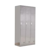 China 3 Doors Stainless Medicine Display Cabinet With Vent Hole Electrostatic Coating for sale