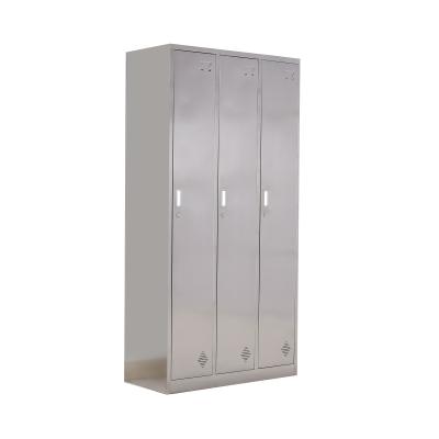 China 3 Doors Stainless Medicine Display Cabinet With Vent Hole Electrostatic Coating for sale