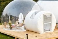 China Round Recyclable Inflatable Bubble Tent 15m Diameter Outdoor Transparent Dome for sale