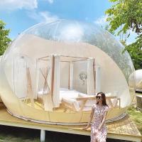 China Round Recyclable Inflatable Bubble Tent 15m Diameter Outdoor Transparent Dome for sale