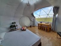 China Round Recyclable Inflatable Bubble Tent 15m Diameter Outdoor Transparent Dome for sale