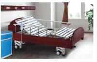 China Manual Crank Hospital Bed 3 Cranks Cold Steel Epoxy Painted 220kg Load Capacity for sale