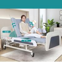 China Manual Hospital Bed with Rails 2100x900mm Cold Rolled Steel 200kg Load Capacity for sale