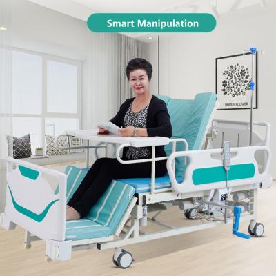 China ABS Guardrails Electric Nursing Hospital Bed 4 Castors 200kg Load 12 Function for sale