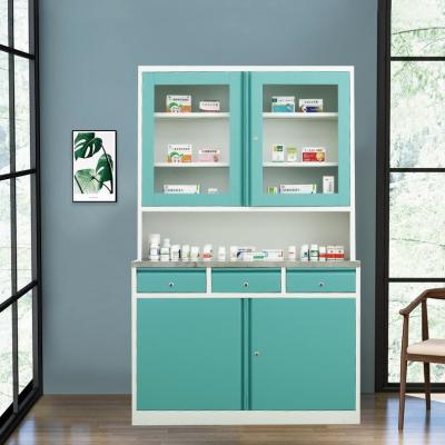 China SS304 Alkali Resistant Hospital Medicine Cabinet 1800mm with 3 Drawers Adjustable Shelves for sale