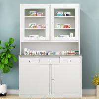 China SS304 Alkali Resistant Hospital Medicine Cabinet 1800mm with 3 Drawers Adjustable Shelves for sale