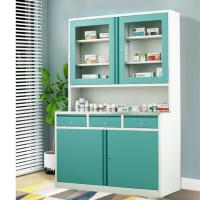 China SS304 Alkali Resistant Hospital Medicine Cabinet 1800mm with 3 Drawers Adjustable Shelves for sale