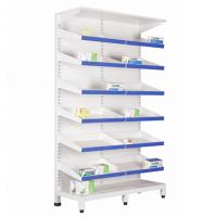 China Steel Pharmacy Medicine Display Racks Single Sided Pull Out for sale