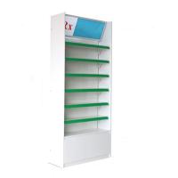 China Steel Wood Multifunctional Pharmacy Display Shelves 2200mm Height Medical Shop Racks for sale