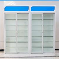 China Aluminum Frame Glass Door Medicine Display Cabinet Rust Proof for sale