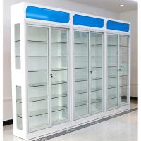 China Aluminum Frame Glass Door Medicine Display Cabinet Rust Proof for sale