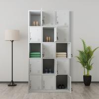 China 15 Door Steel Medicine Display Cabinet H1800mm Cold Rolled Steel Storage Chest for Bedroom Office for sale