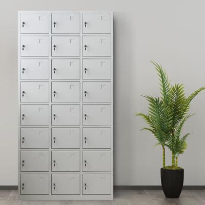China Knock Down 24 Doors Medicine Display Cabinet Electrostatic Coating for sale