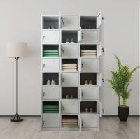 China Knock Down 24 Doors Medicine Display Cabinet Electrostatic Coating for sale