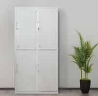 China Modern 4 Door Double Tiers Staff Room Lockers Fully Assembled for sale