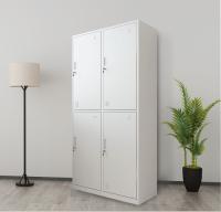China Modern 4 Door Double Tiers Staff Room Lockers Fully Assembled for sale