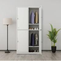 China Modern 4 Door Double Tiers Staff Room Lockers Fully Assembled for sale