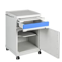 China Multifunctional Adjustable Medical Bedside Table Hospital Durable Steel Lockers for sale